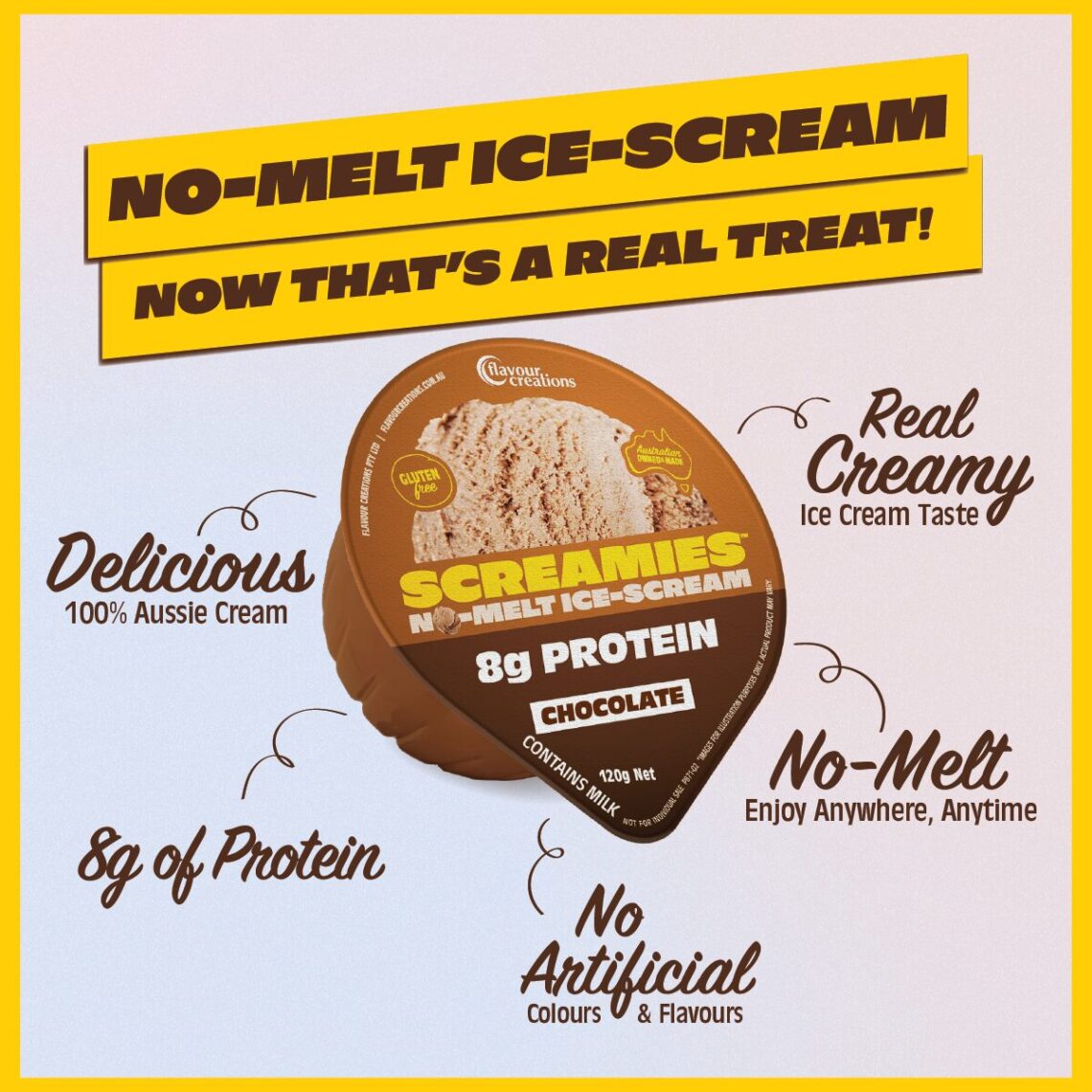 SCREAMIES Protein Chocolate | Australian No-Melt Ice-Scream